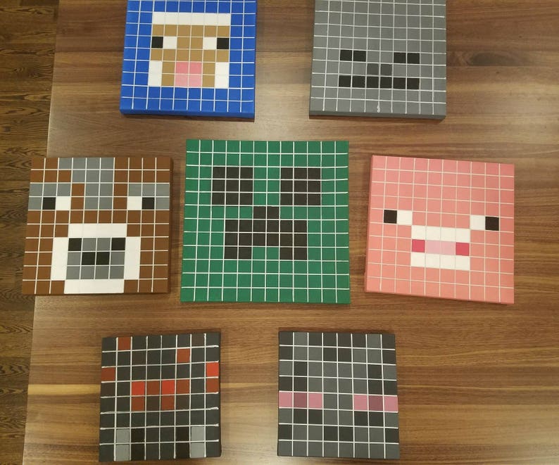 7 Minecraft Canvas Paintings | Etsy