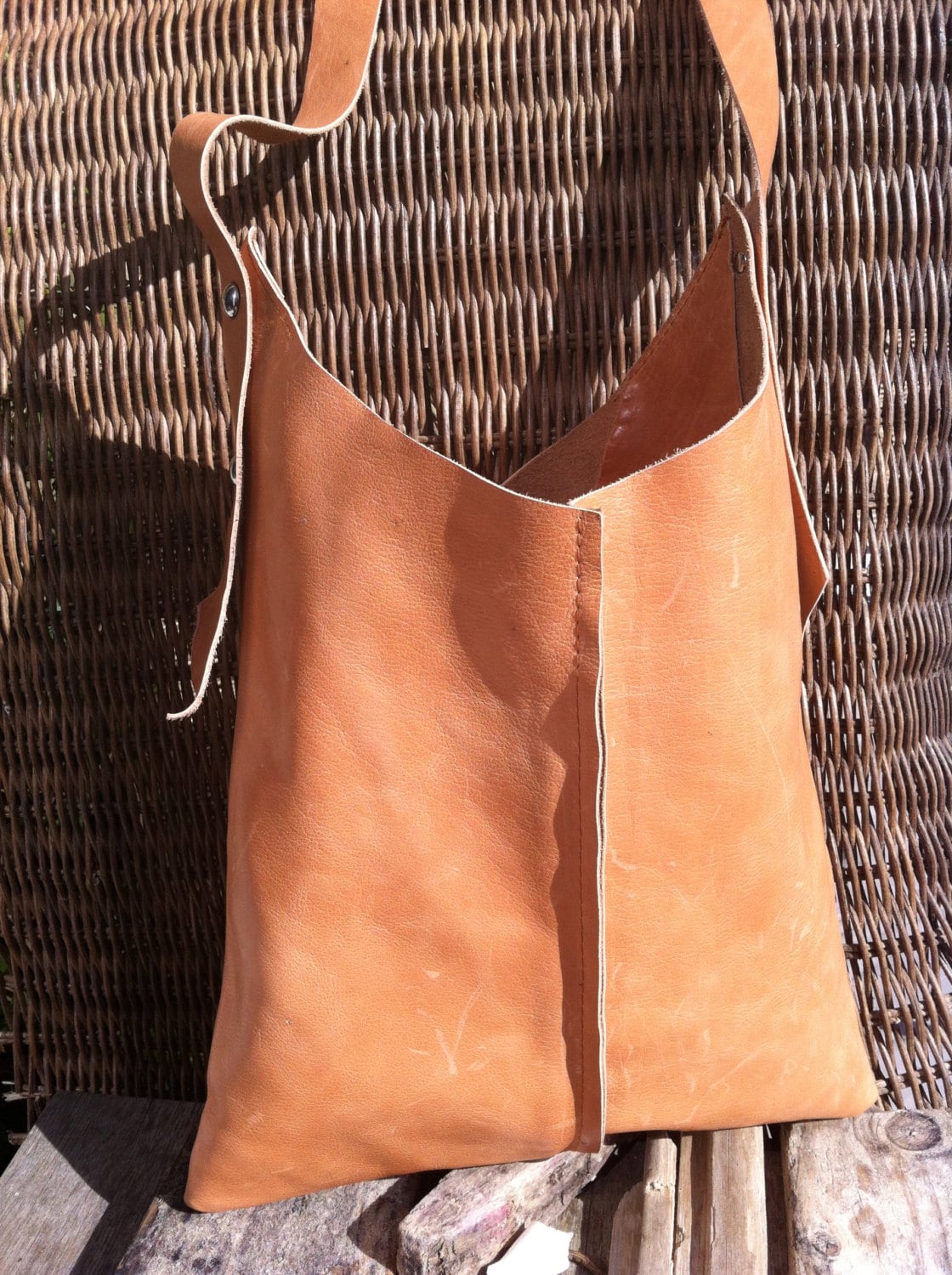 Handmade Bag Leather Handgemaakte Tas Leer Cognac - Etsy Nederland