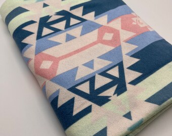 Blue Aztec Print Fabric - Etsy