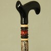 Handmade Floral Wood Cane - Carved Flower Stick - Wooden Art Cane ...