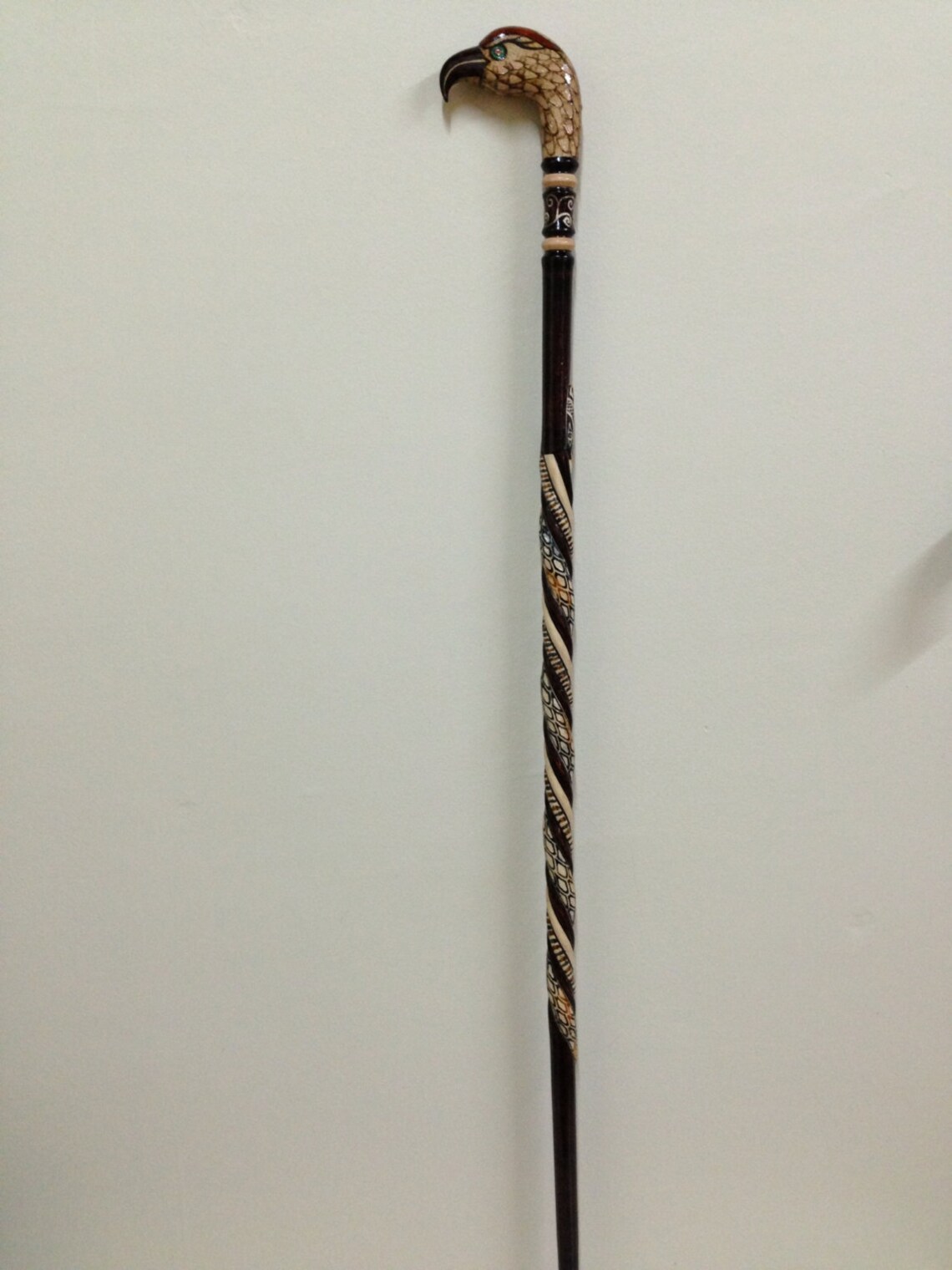 Handmade Wooden Walking Cane Embroidered & Patterned Walking - Etsy