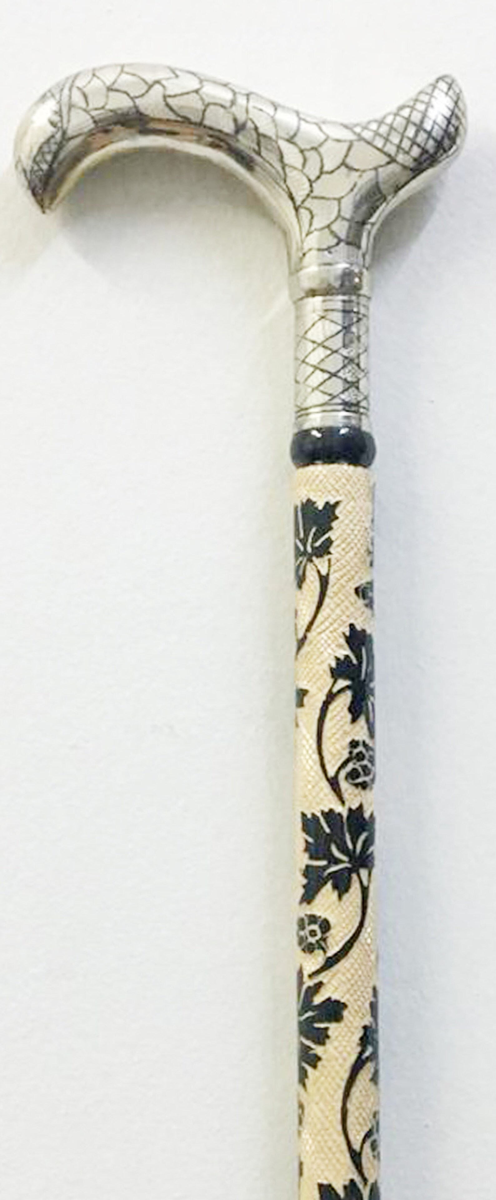 Handmade Wooden Walking Cane | Embroidered & Patterned Walking Stick ...