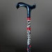 Handmade Floral Wood Cane Carved Flower Stick Wooden Art Cane Wood ...