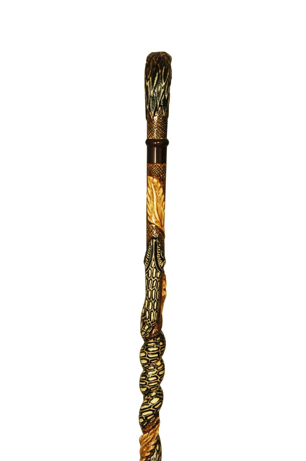 Handmade Wooden Walking Cane | Embroidered & Patterned Walking Stick ...