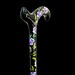 Handmade Floral Wood Cane Carved Flower Stick Wooden Art Cane Wood ...