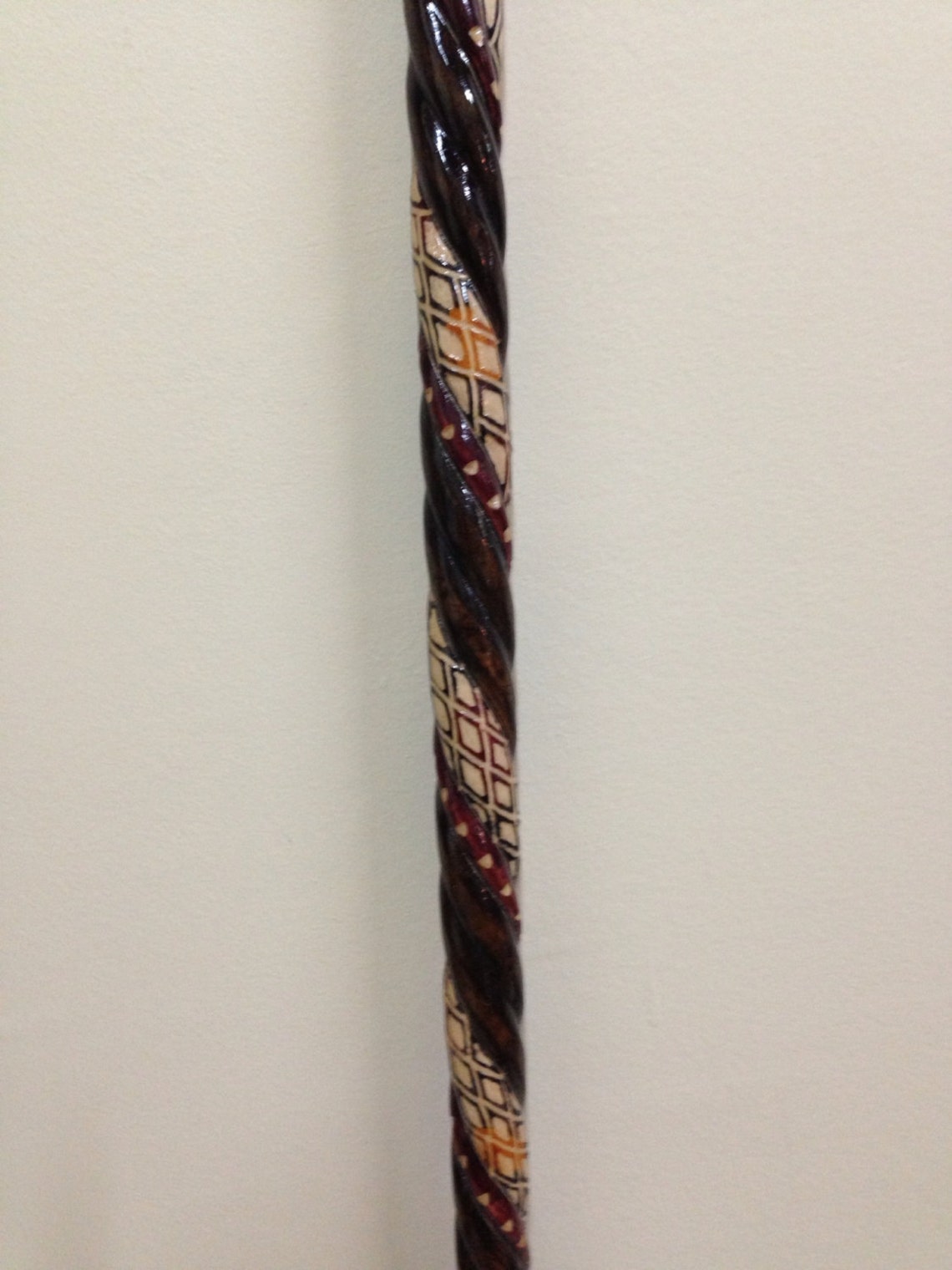 Handmade Wooden Walking Cane Embroidered & Patterned Walking - Etsy