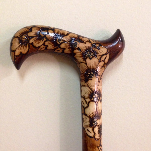 Carved Walking Cane - Etsy