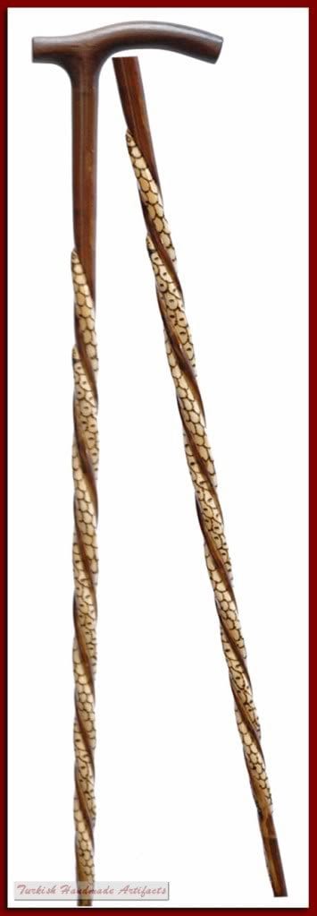 Handmade Walking Stick Snake Embroidered Cane Model Cy24 - Etsy