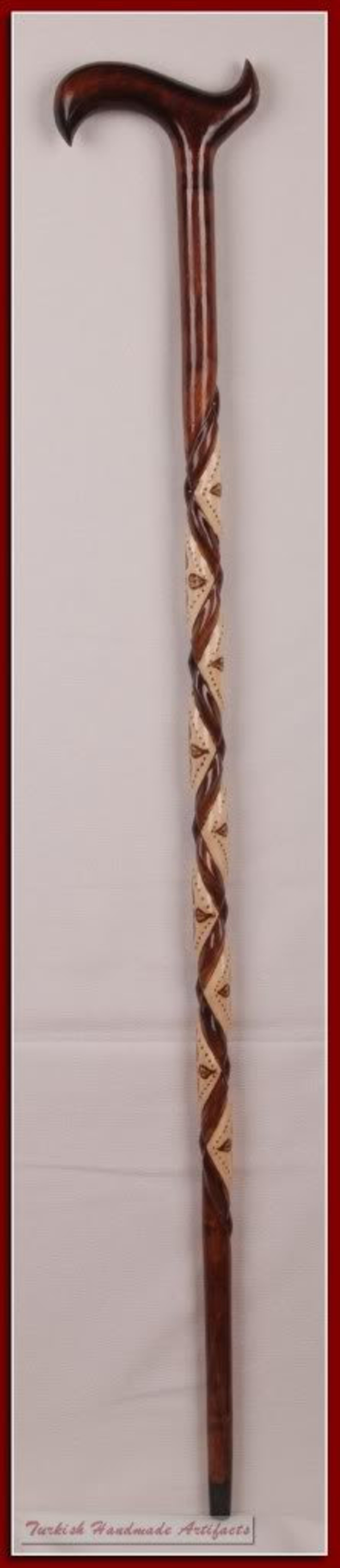 Handmade Diamon-shaped Unique Turkish Wooden Walking Stick Cane Canes ...