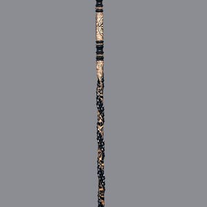 Handmade Wooden Walking Cane | Embroidered & Patterned Walking Stick ...