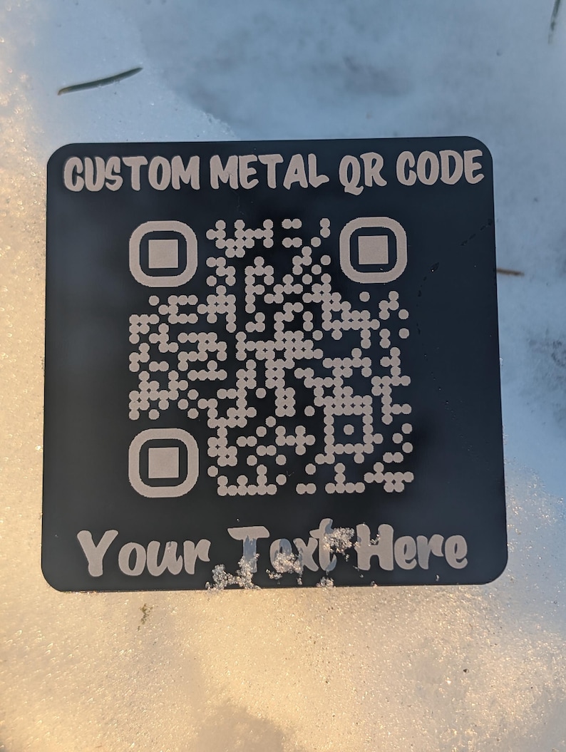 Customized Engraved Metal QR Code Sign | Indoor/outdoor Plaque ...