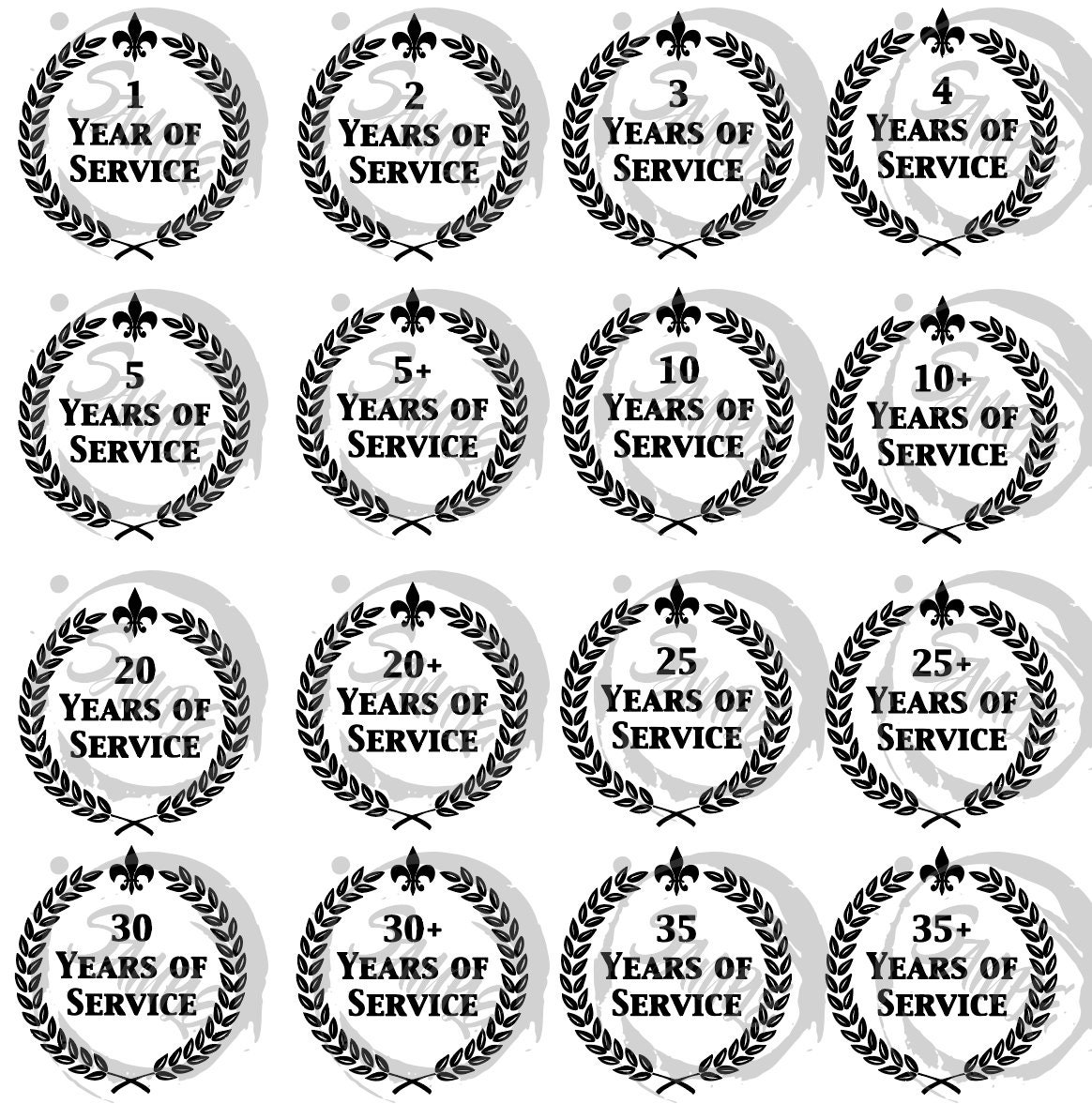 Years Of Service Vector