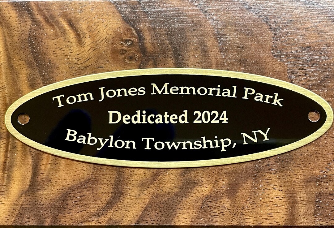 Oval Engraved Tag, Customl Text, Custom Engraved, Arched Text, Black ...
