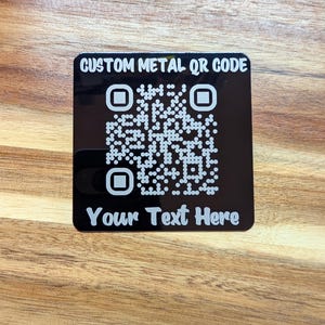 Customized Engraved Metal QR Code Sign | Indoor/outdoor Plaque ...