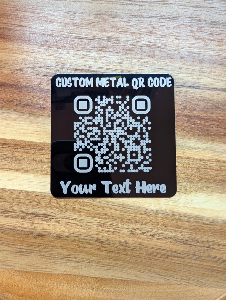Customized Engraved Metal QR Code Sign | Indoor/outdoor Plaque ...