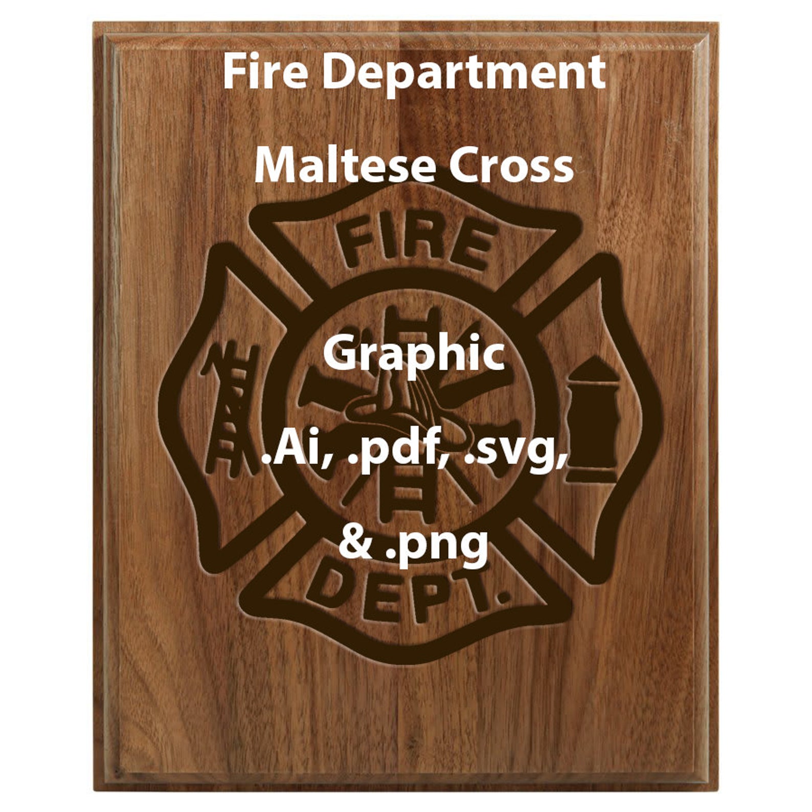 Maltese Cross Graphic Fire Department SVG AI PNG - Etsy