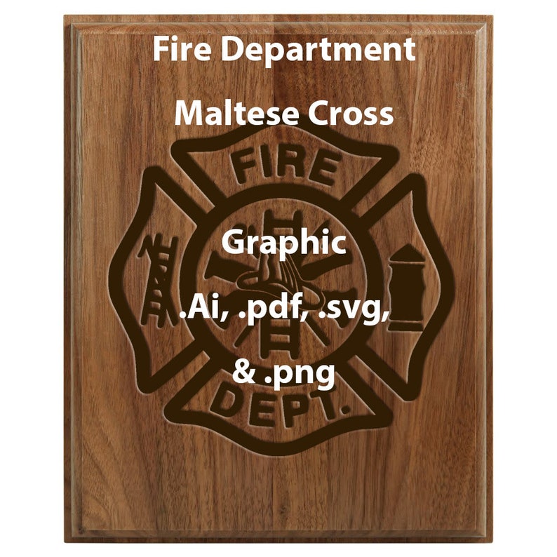 Maltese Cross Graphic Fire Department SVG AI PNG - Etsy