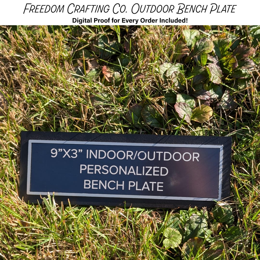 Memorial Bench Plaque: Custom Engraved - Etsy