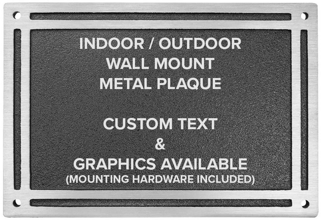Personalized Indoor / Outdoor Plaque Wall Mount - Engraved for ...