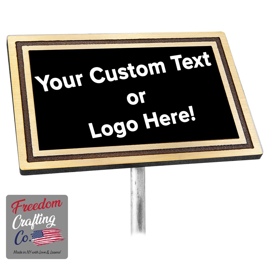 Personalized Outdoor Plaque W/ Stake - Engraved for Dedication ...