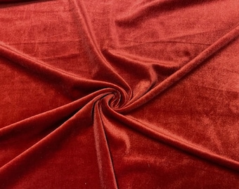 Light Blue #88 Stretch Velvet Polyester Spandex 250 GSM Luxury Apparel ...