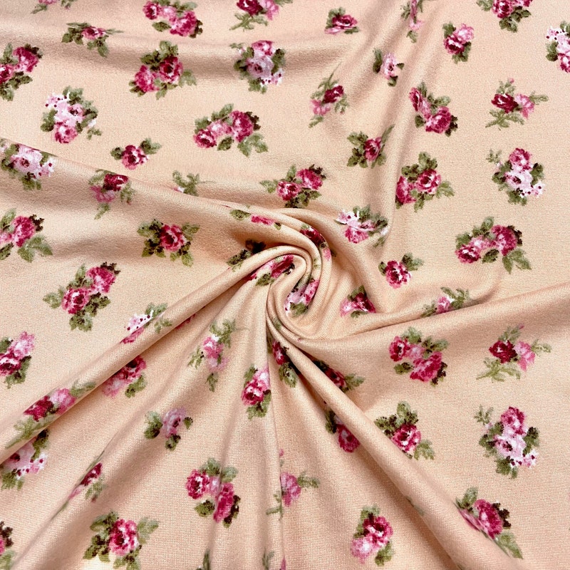 Rose Print Fabric - Etsy