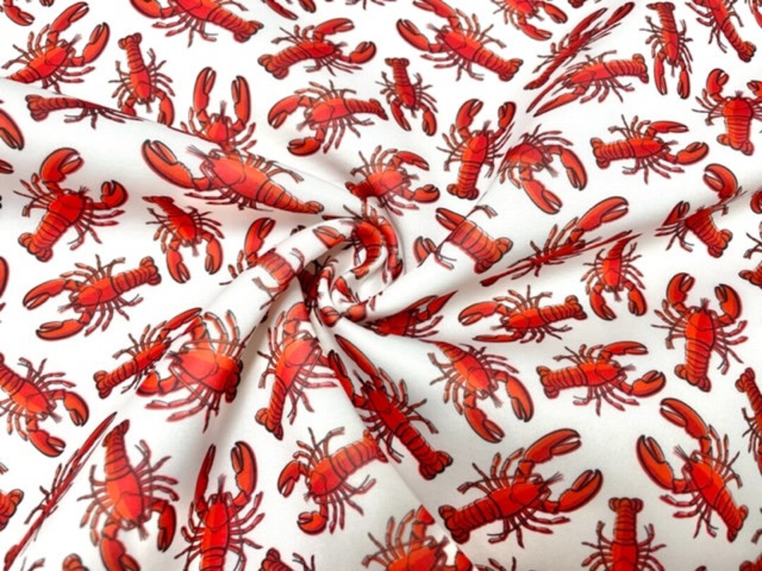 Crawfish Super Scuba Techno Print #130 Double Knit Stretch Fabric Poly ...