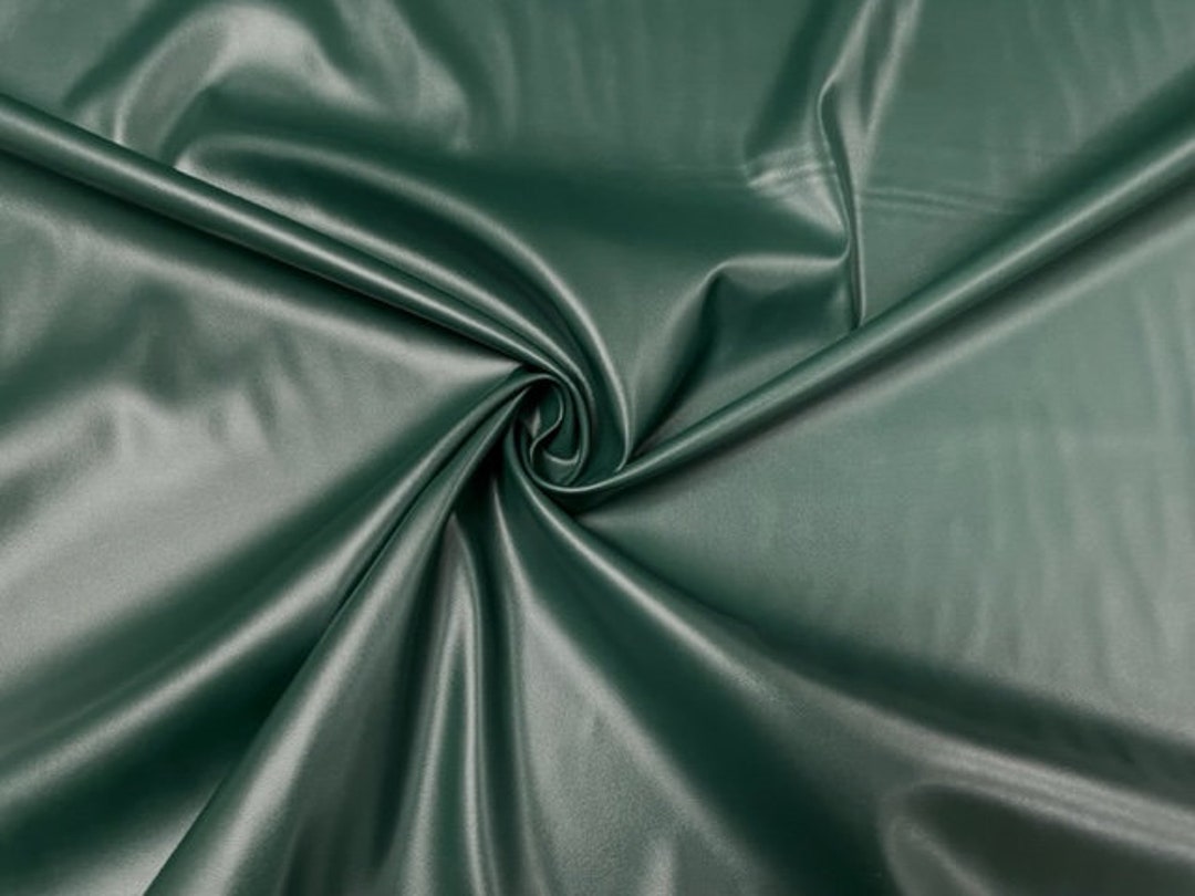 Hunter Green Matte Pleather #11 Faux Leather Stretch Vinyl PU Polyester ...