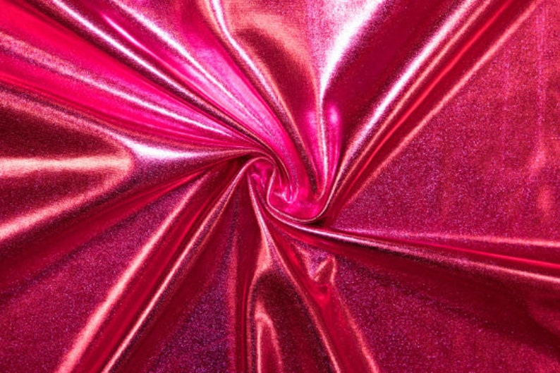 Shiny Fuchsia Pleather Faux Leather Stretch Vinyl Polyester Spandex 190 ...