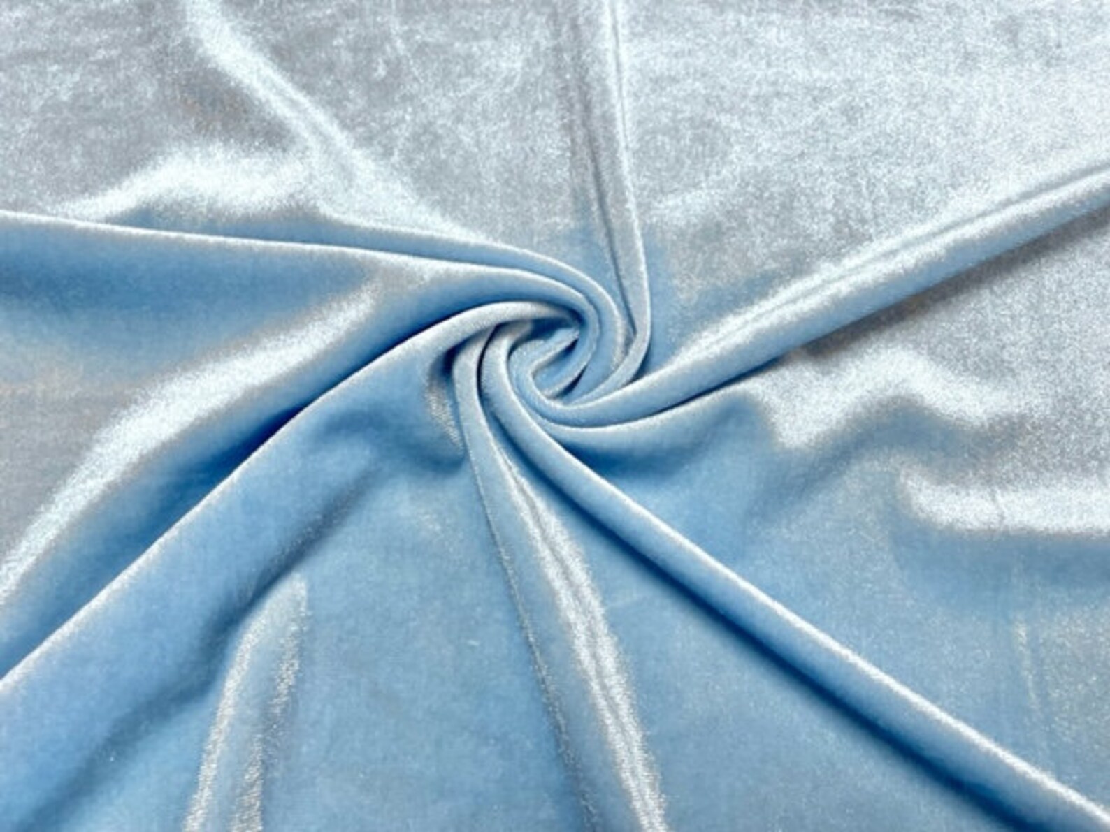 Light Blue 88 Stretch Velvet Polyester Spandex 250 GSM Luxury Apparel ...