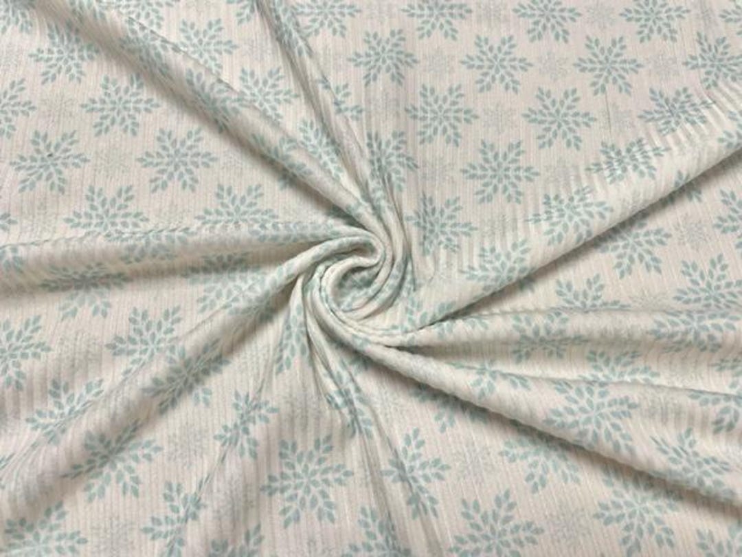 Brittany Frost Designs Snowflake Xmas DBP 4x2 Rib Knit Print #538 DBP ...