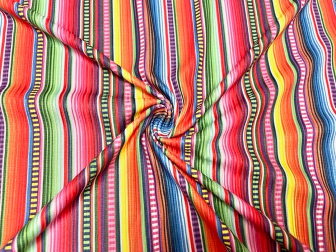 Serape Multi-color Blanket DBP 4x2 Rib Knit Print #227 Double Brushed ...