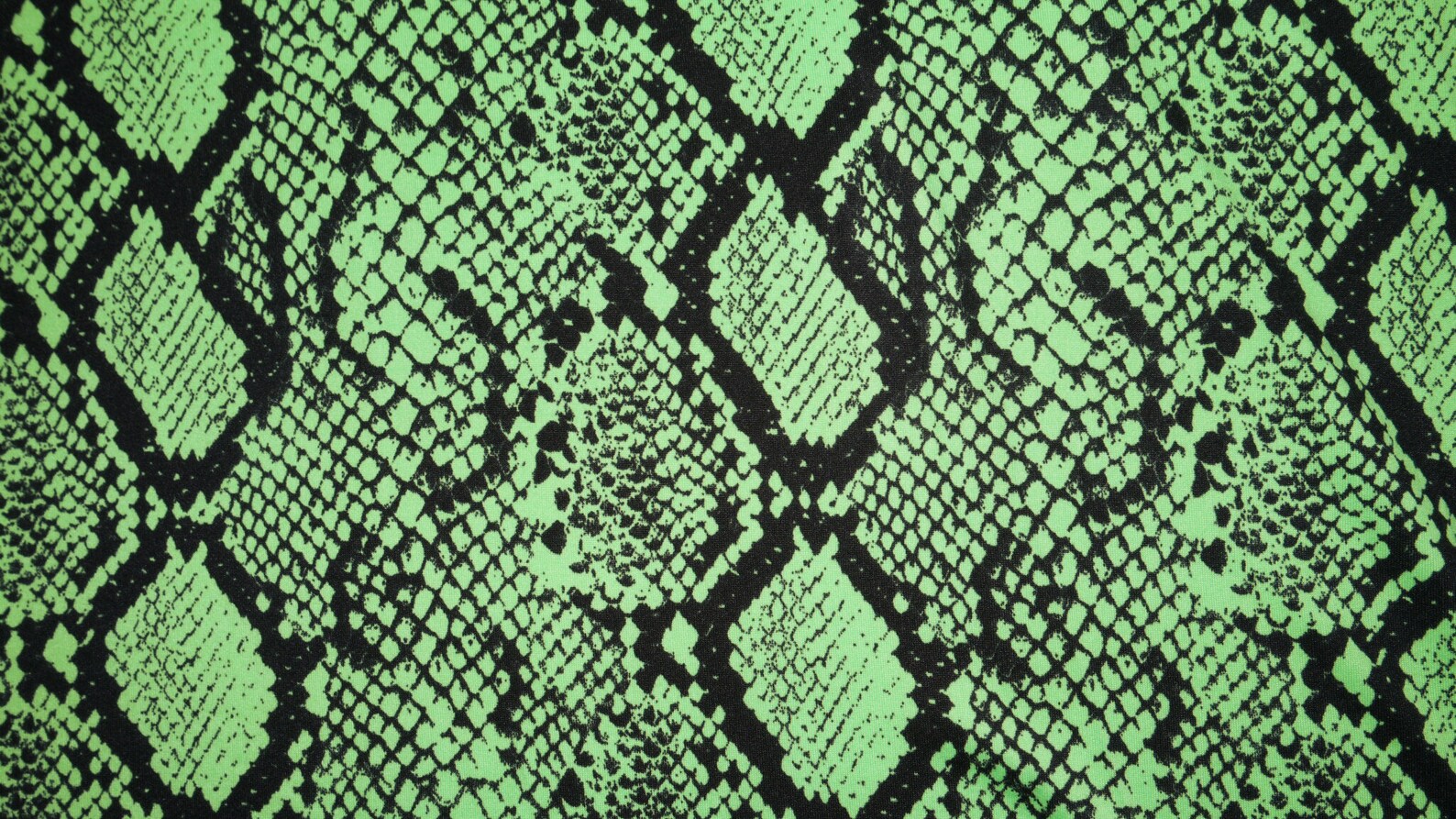 Double Brushed Poly Neon Green Snake Skin Animal Print 51 | Etsy