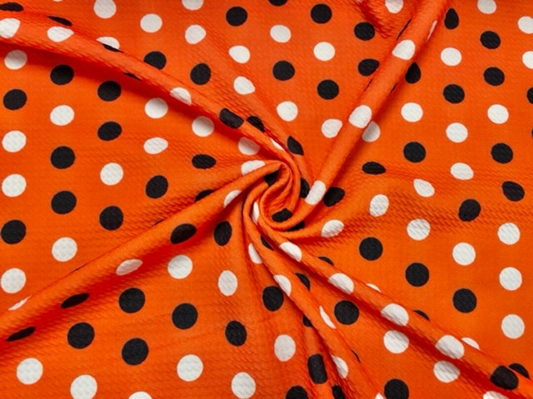 Halloween Polka Dot Bullet Print #565 Ribbed Scuba Techno Double Knit 2 ...