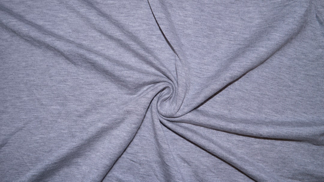 Brushed Heather Gray French Terry #41 95% Rayon 5 Spandex 210 GSM ...