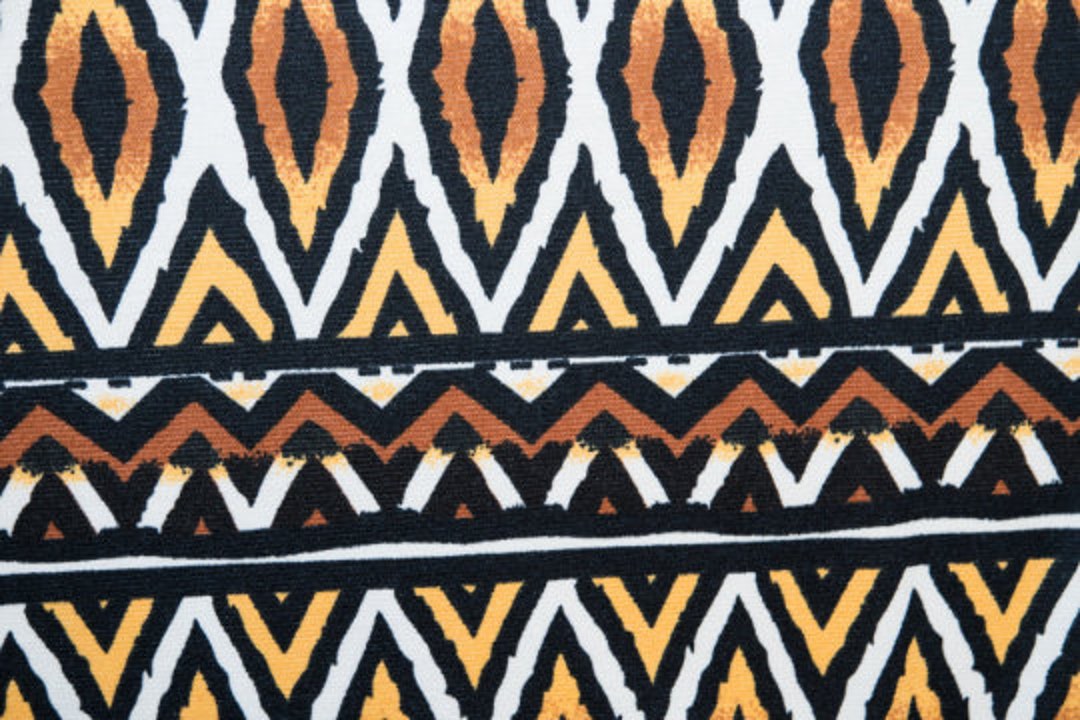 Ethnic Ponte Di Roma Print #17 Double Knit Polyester Spandex Stretch ...