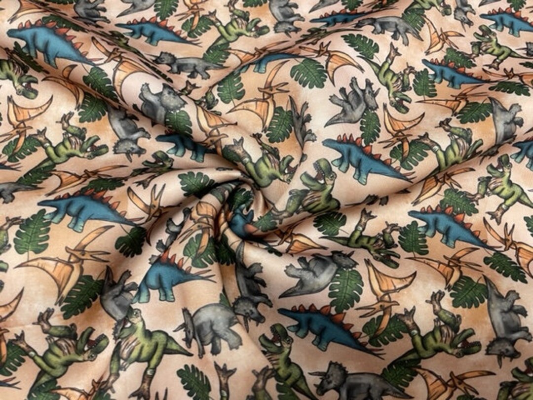 Brittany Frost Designs Dinosaurs Super Scuba Techno Print 161 Double ...