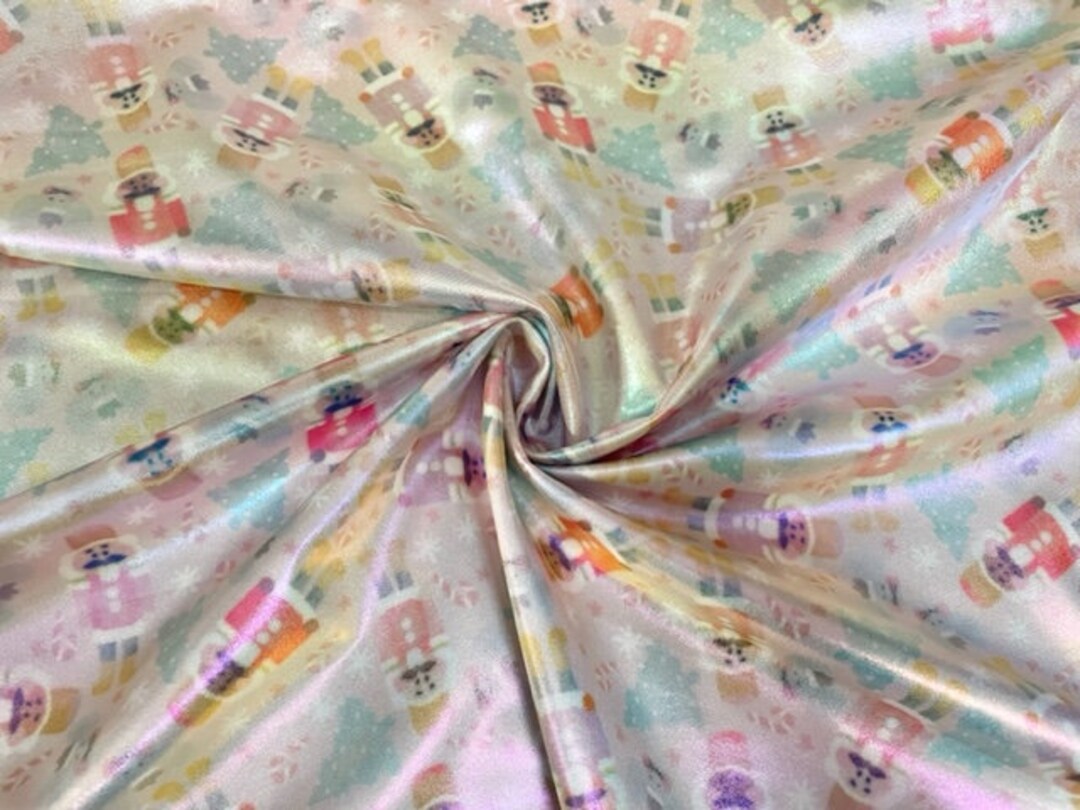 Holo Pleather Brittany Frost Designs Nutcracker Print #22 Shiny Stretch ...
