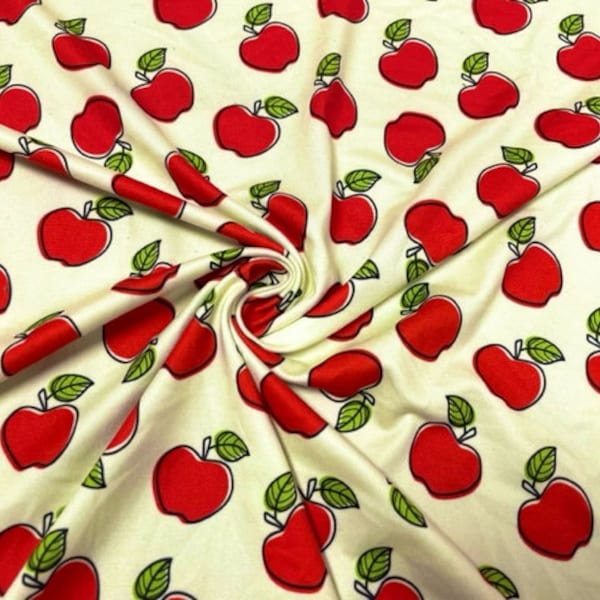 Apple Fabric - Etsy UK