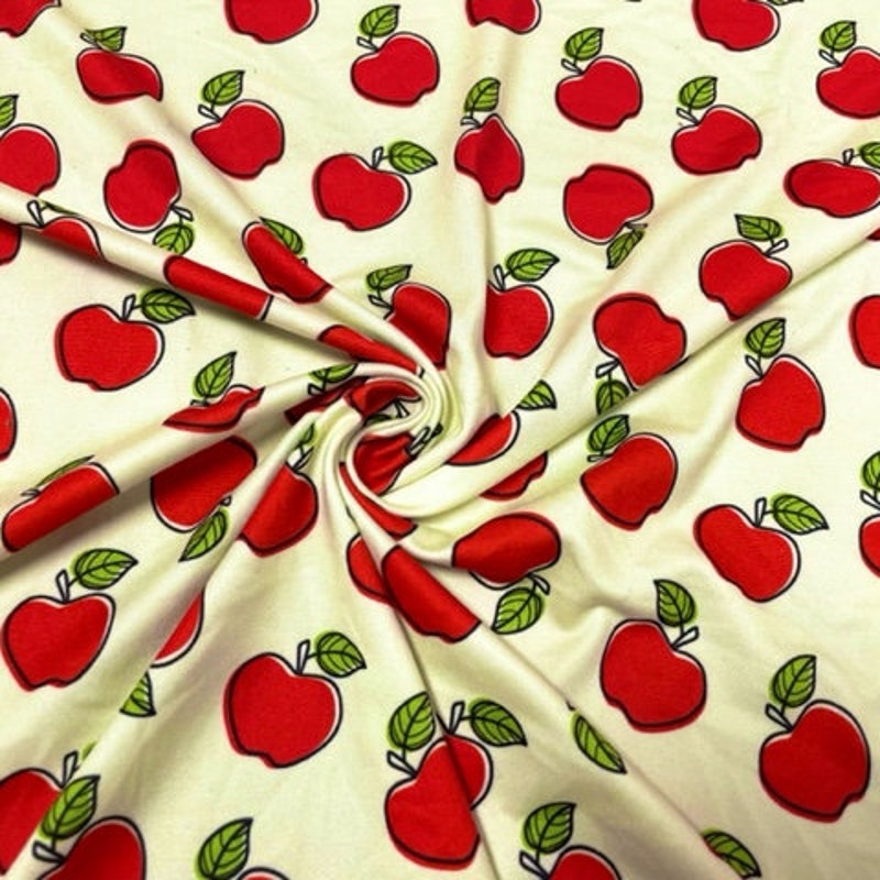 Apple Fabric - Etsy UK