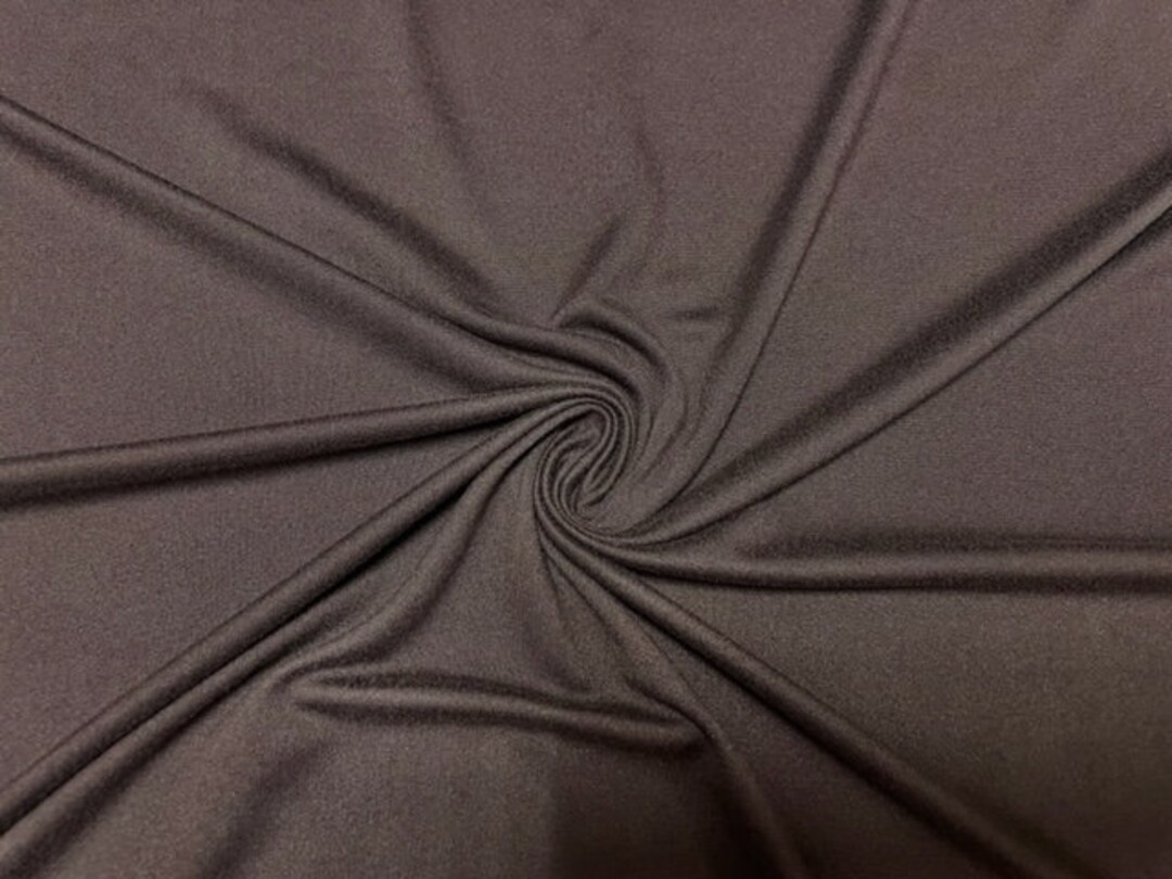 Dark Brown #115 Double Brushed Polyester Spandex Apparel Stretch Fabric ...
