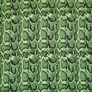 Double Brushed Poly Neon Green Snake Skin Animal Print #49 Poly Spandex ...