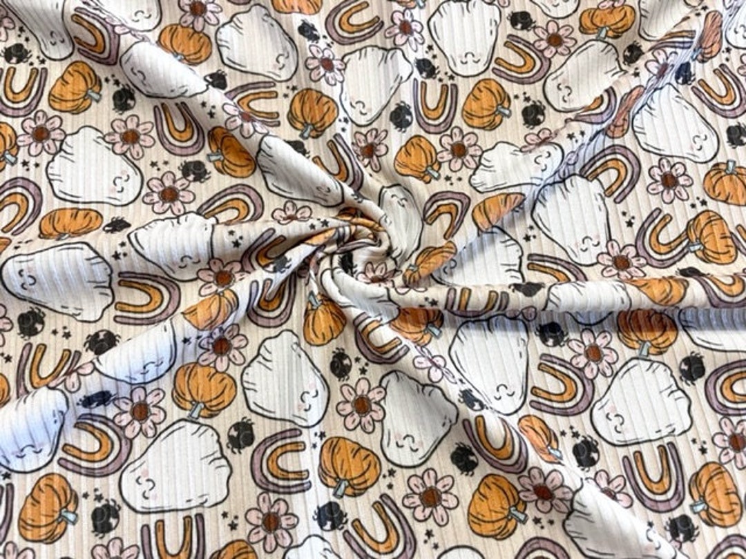 Brittany Frost Designs Ghost DBP 4x2 Rib Knit Print #196 Double Brushed ...