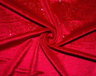 Red Velvet Fabric | Etsy