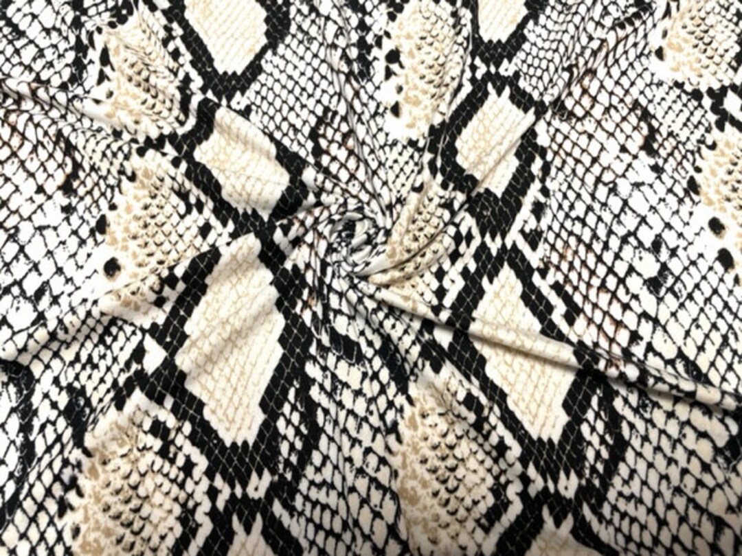 Snakeskin Animal DBP Print #770 Double Brushed Polyester Spandex ...