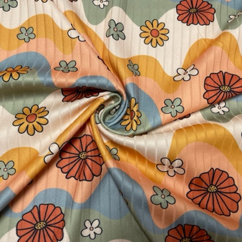 Groovy Fabric - Etsy