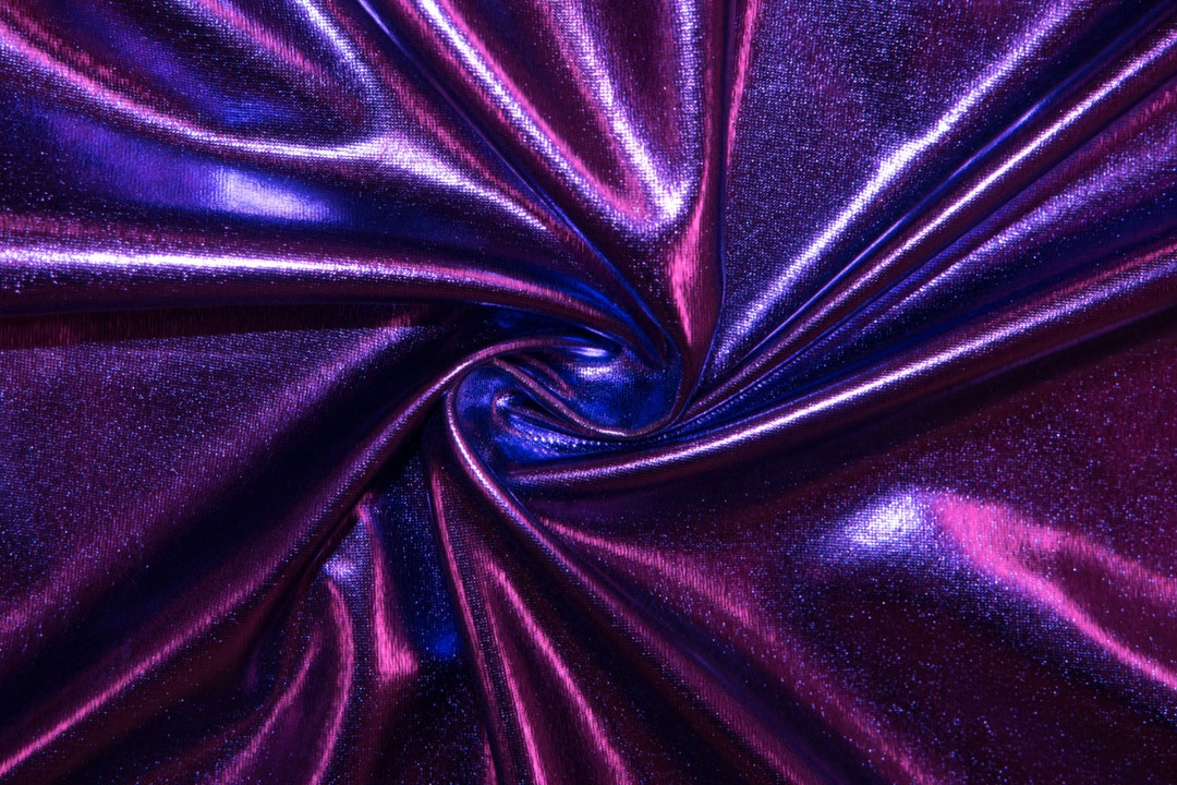 Purple Shiny Pleather Faux Leather Stretch Vinyl Polyester Spandex ...