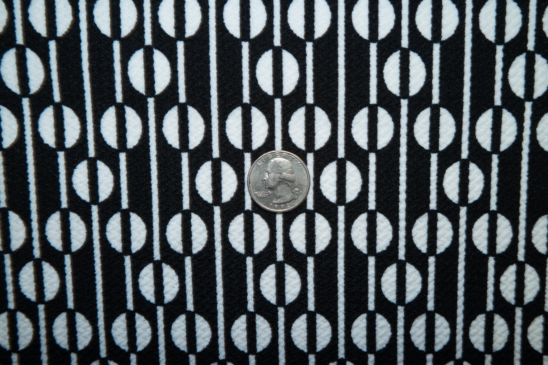 Ethnic Black White Bullet Print 59 Ribbed Scuba Techno Double - Etsy