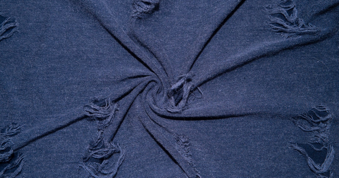 Distressed Denim Jersey Knit #1 Polyester Spandex Stretch Apparel ...