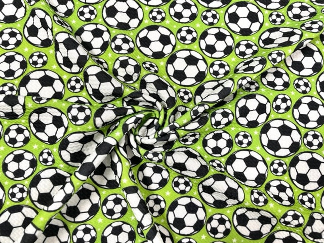 Soccer Ball Sports Bullet Print 597 Ribbed Scuba Techno Double Knit 2 ...